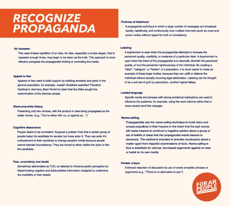 Recognize Propaganda: Alexa Henning's tweet - For AR People Action